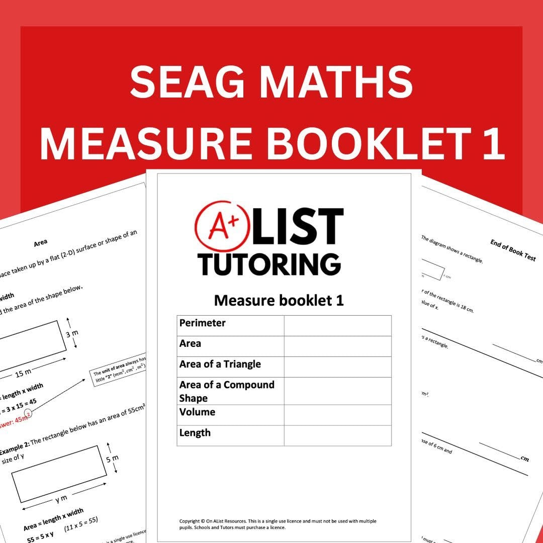 Transfer Test Maths: Measure revision booklet 1 PDF – Alisttutoring